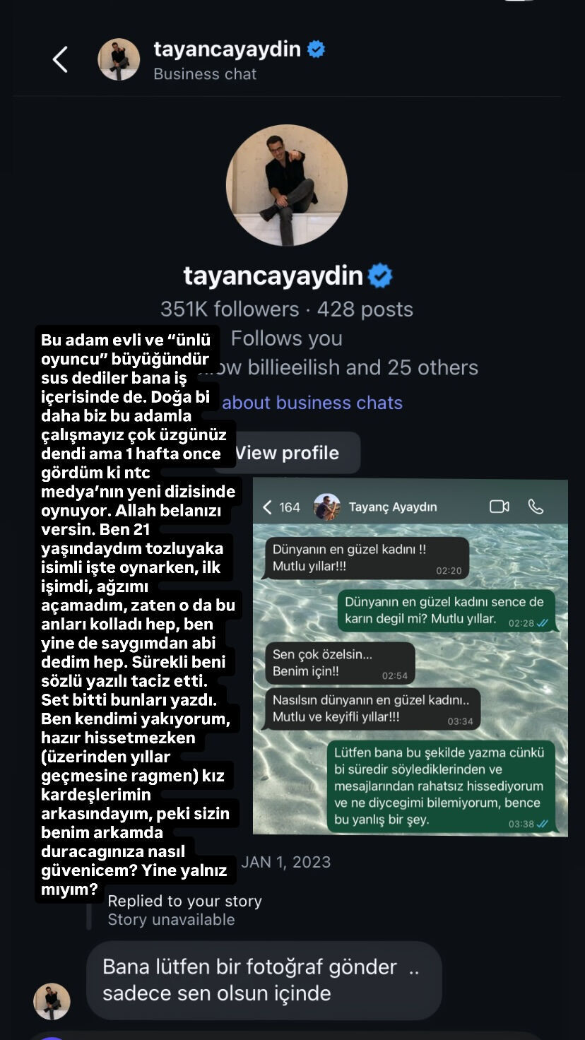 Genç Oyuncu Doğa Lara Akkaya’dan Tayanç Ayaydın’a Taciz İddiası ...