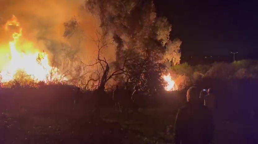 Manavgat D-400’de Korkutan Yangın Gökyüzü Alevlerle Aydınlandı - Alanya ...